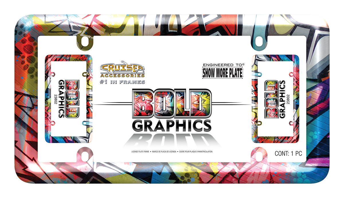 Graffiti - License Plate Frame | Cruiser Accessories