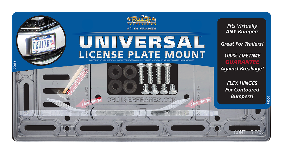 79000 Universal License Mounting Plate | Cruiser Accessories