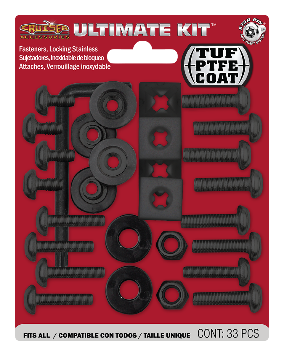 Ultimate Kit Black PTFE Fasteners - License Plate Hardware | Cruiser ...